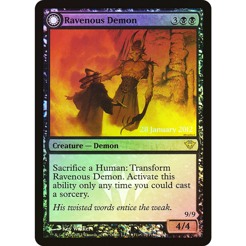 MTG Singles Ravenous Demon // Archdemon of Greed (Prerelease)(Dark ...