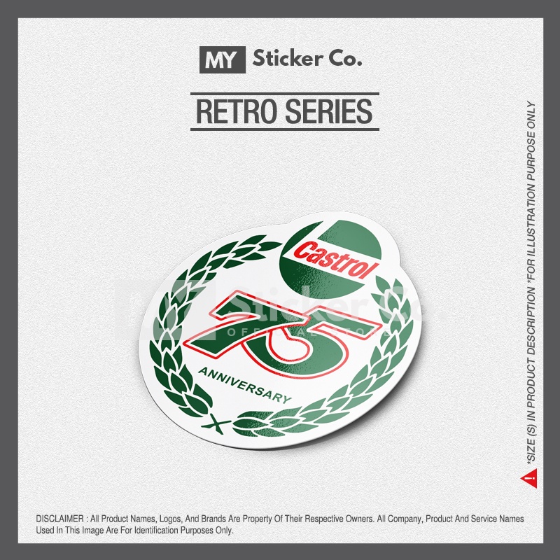 Sticker - Retro Series - Castrol 75 Anniversary (1899-1974) | Shopee ...