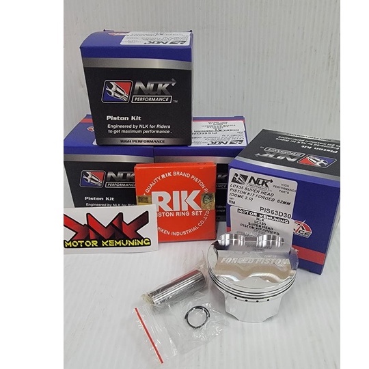 NLK RACING FORGED PISTON KIT SET Y15 FZ LC135 Y16 R15 NVX RS150 RSX57MM ...