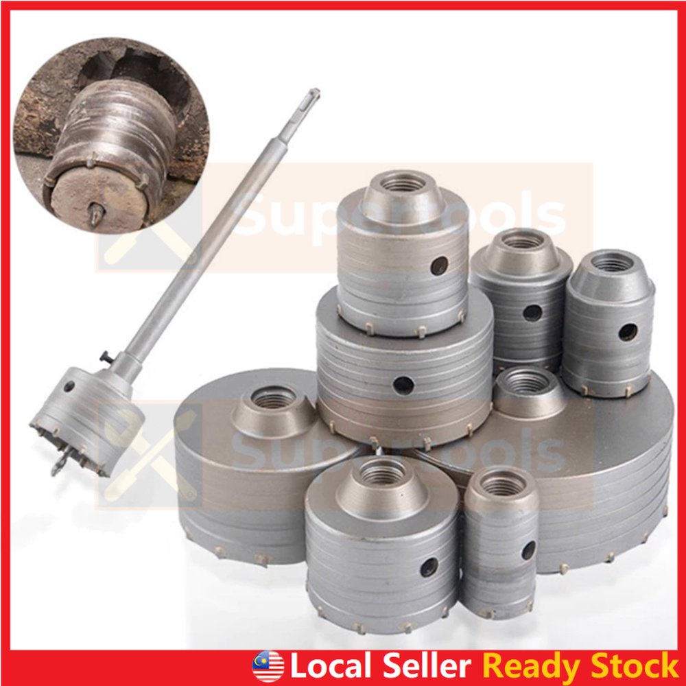 Tungsten Carbide Concrete Hole Saw Wall Drill Bit Core Cutter Cement ...