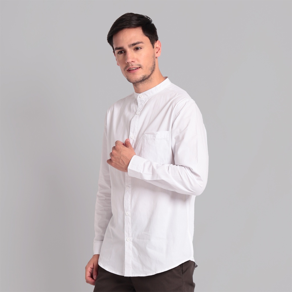 KATUN KEMEJA PUTIH Open Ending Men's Shirt Shanghai Cotton Long White ...