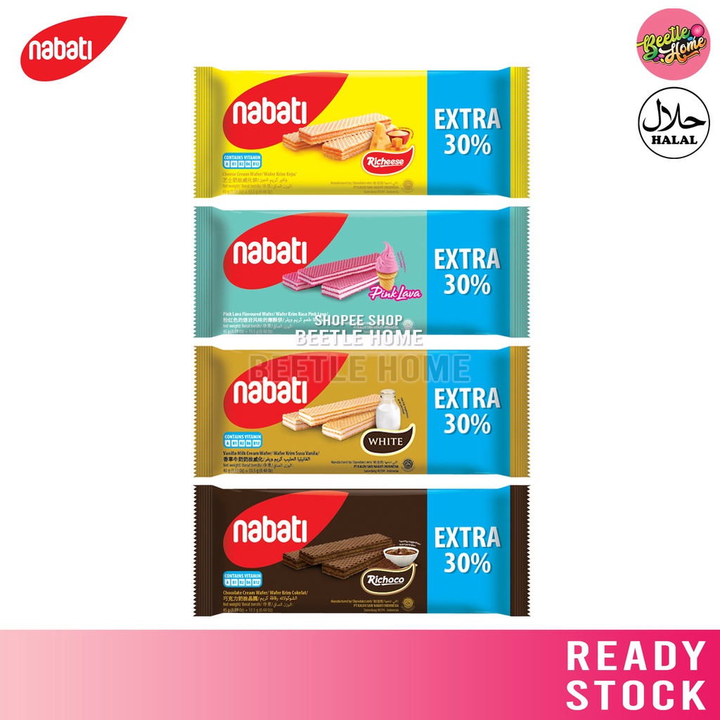 Nabati Cheese Cream Wafer 37g (1pcs) Richeese Richoco Pink Lava ...