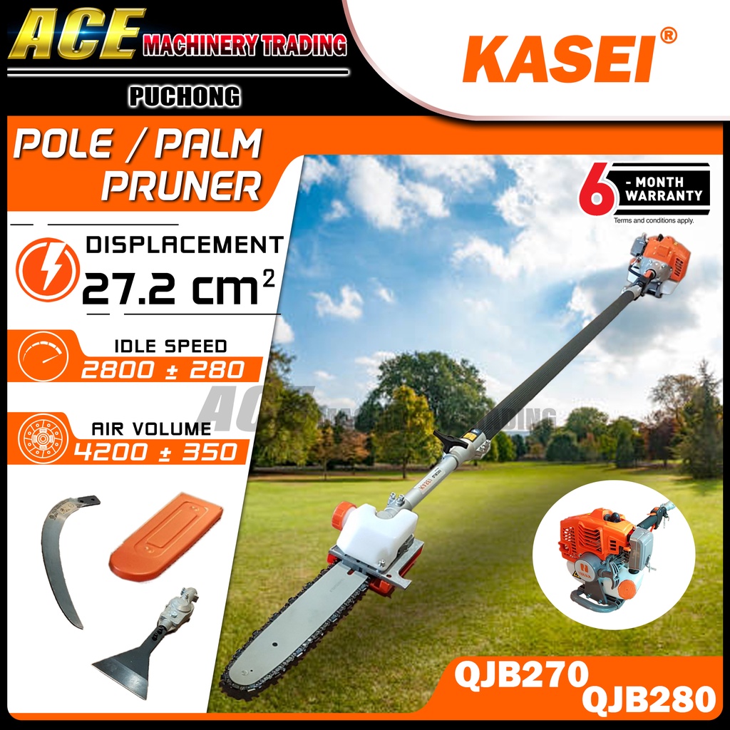 KASEI QJB270 / QJB280 Petrol Pole Pruner (3 IN 1) / Pruning Saw With ...