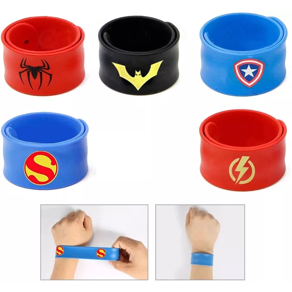 Cartoon Bracelet Spiderman Hulk Capitan America Anime Figure Wristand ...