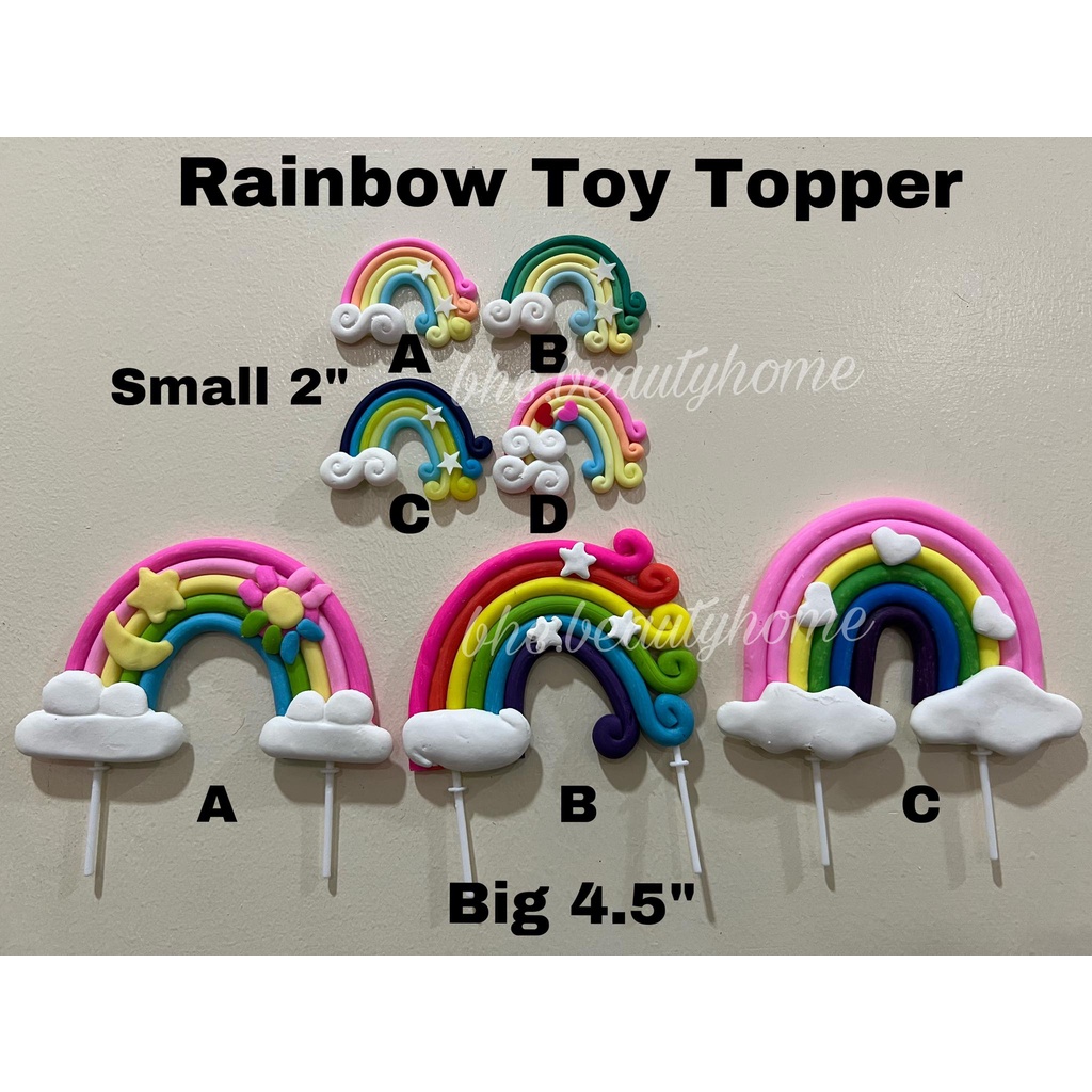 Rainbow Cake Topper Cake Display Toppers fam unicorn pony | Shopee Malaysia