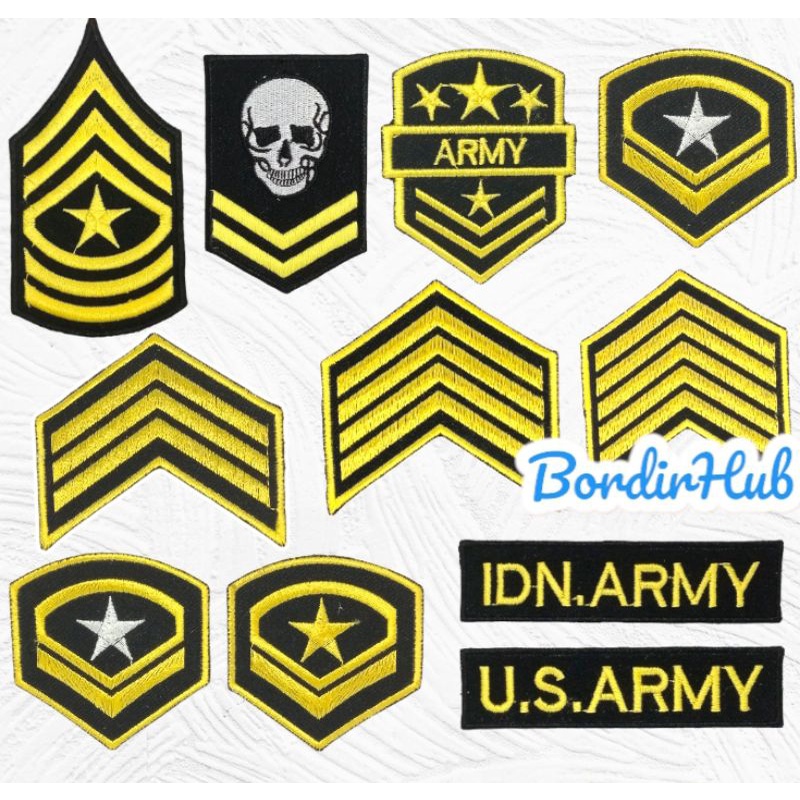 Embroidered Patches military Rank emblem Additional Jacket Accessories ...