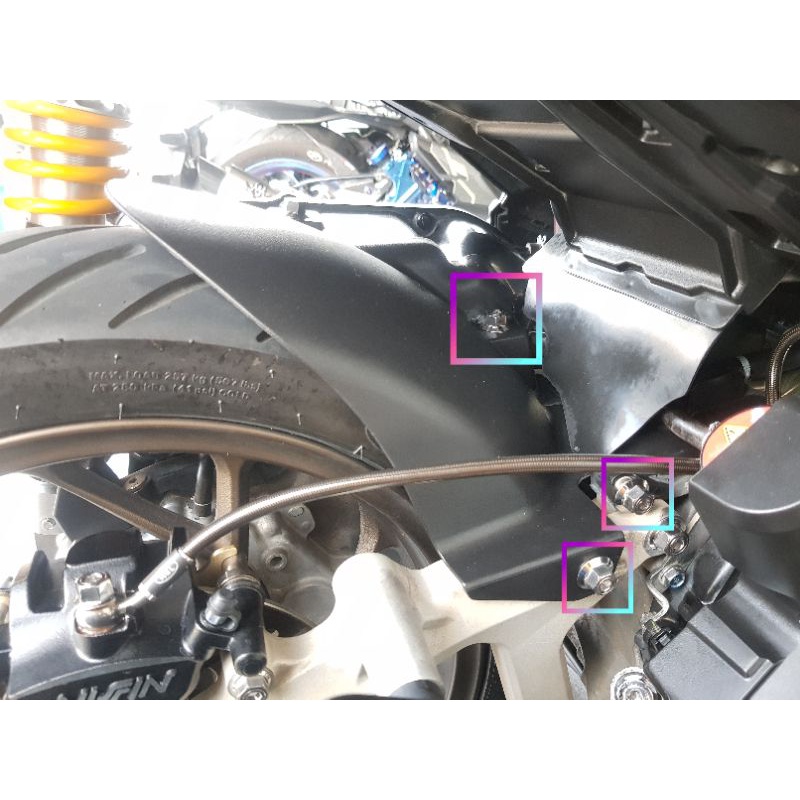 Hugger bolts fender bolts under vario 160 pcx 160 stainless heng ...