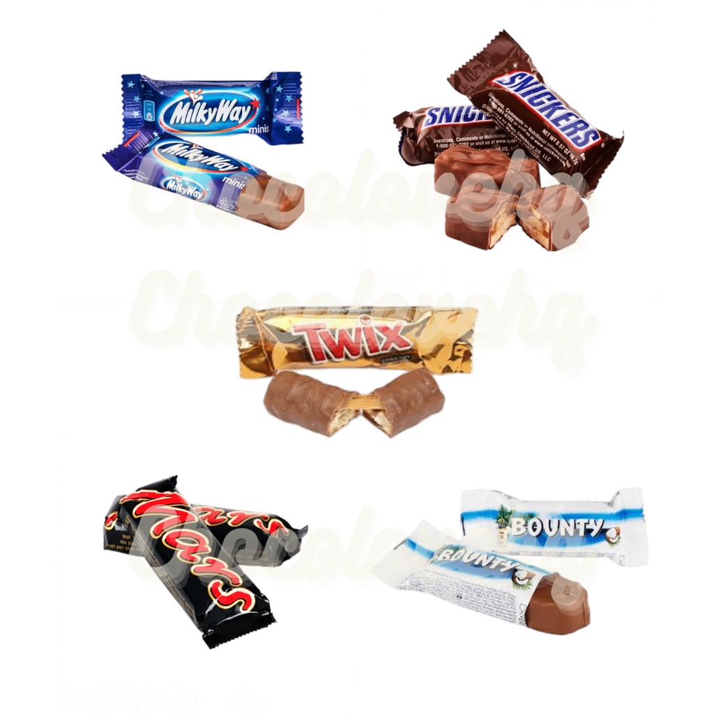 [READY STOCK] MILKY WAY, MARS, SNICKERS, TWIX, BOUNTY MINIS 1PCS ...
