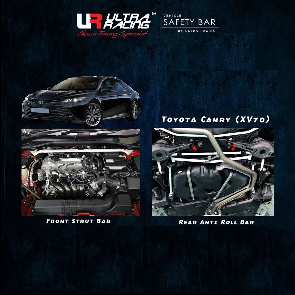 100% Ultra Racing TOYOTA CAMRY (XV70) 2.5 '17 (2WD) stage 1 full bar ...