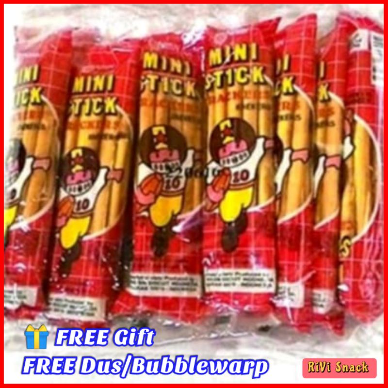 NISSIN MINI STICK CRACKER MERAH 25GR CEMILAN JADUL / SNACK ULANG TAHUN ...