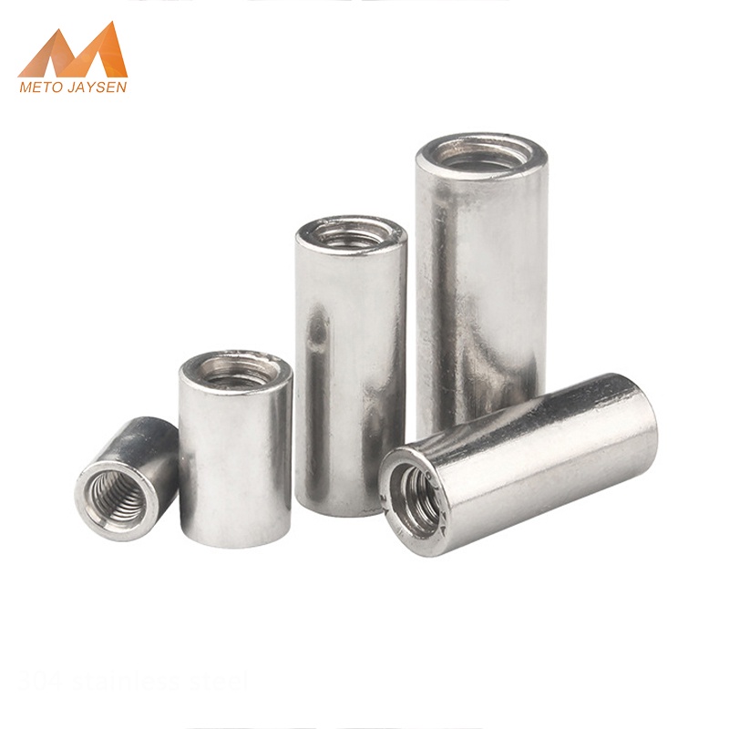 304 Stainless Steel Round Coupling Nuts M3 M4 M5 M6 M8 M10 Extend Long Lead Screw Connection Nut ...