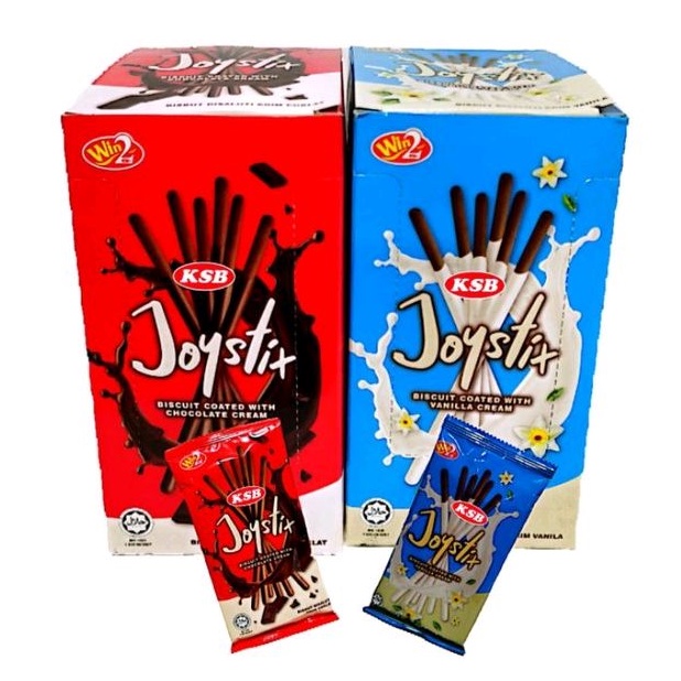 【30g x 10 pkts】Win2 Joystix Coated With Chocolate/Vanilla Cream ...