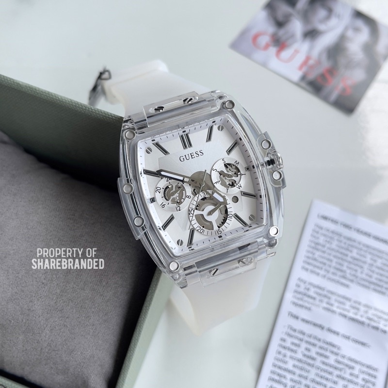 Guess Phoenix Multifunction Quartz Watch White Case Skeleton White ...