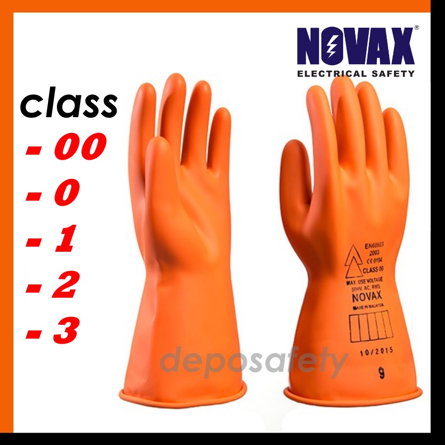 Novax Class 0 Anti-Electric Gloves - Class 00 - Class 1 - Class 2 - Class 3 - Novax 5 Kv 5000 Kv ...