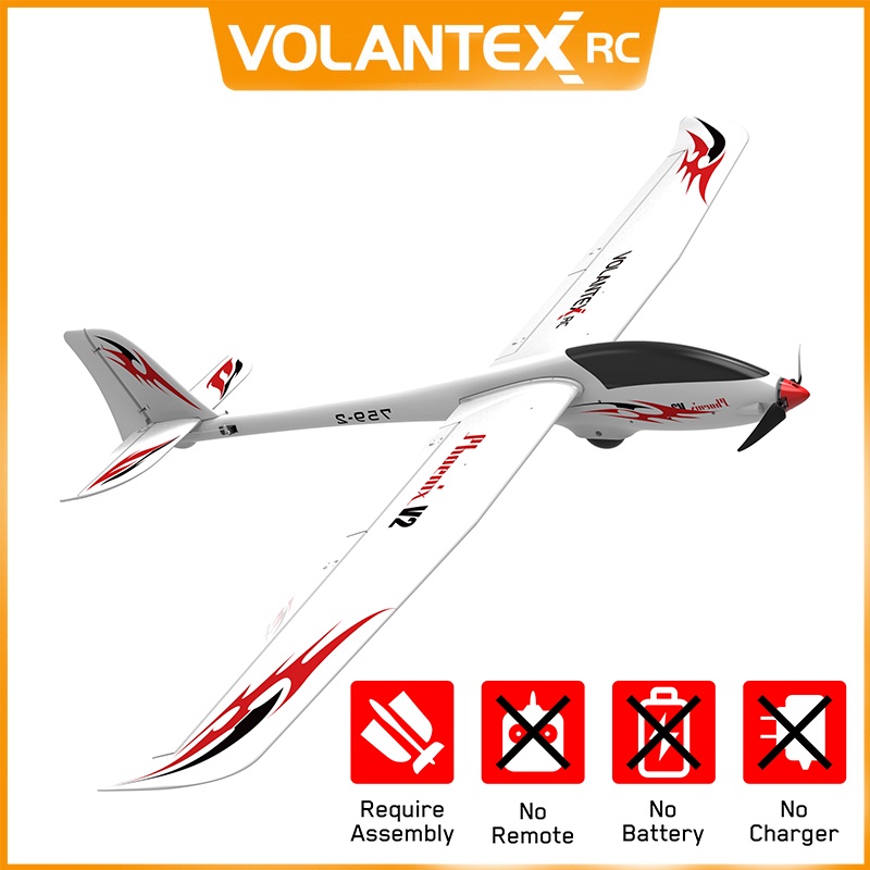 Volantex RC Airplane Phoenix V2 5 Channel Glider 2 Meter Wingspan and ...