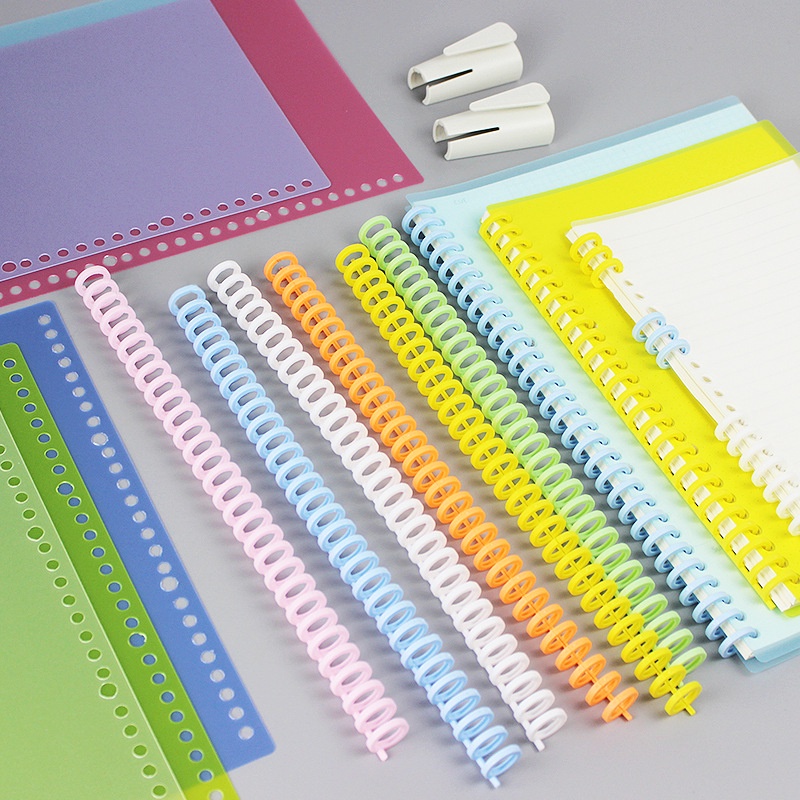 30 Hole Spiral Plastic Ring Binder for Loose-leaf paper A4 B5 A5 A6 A7 ...