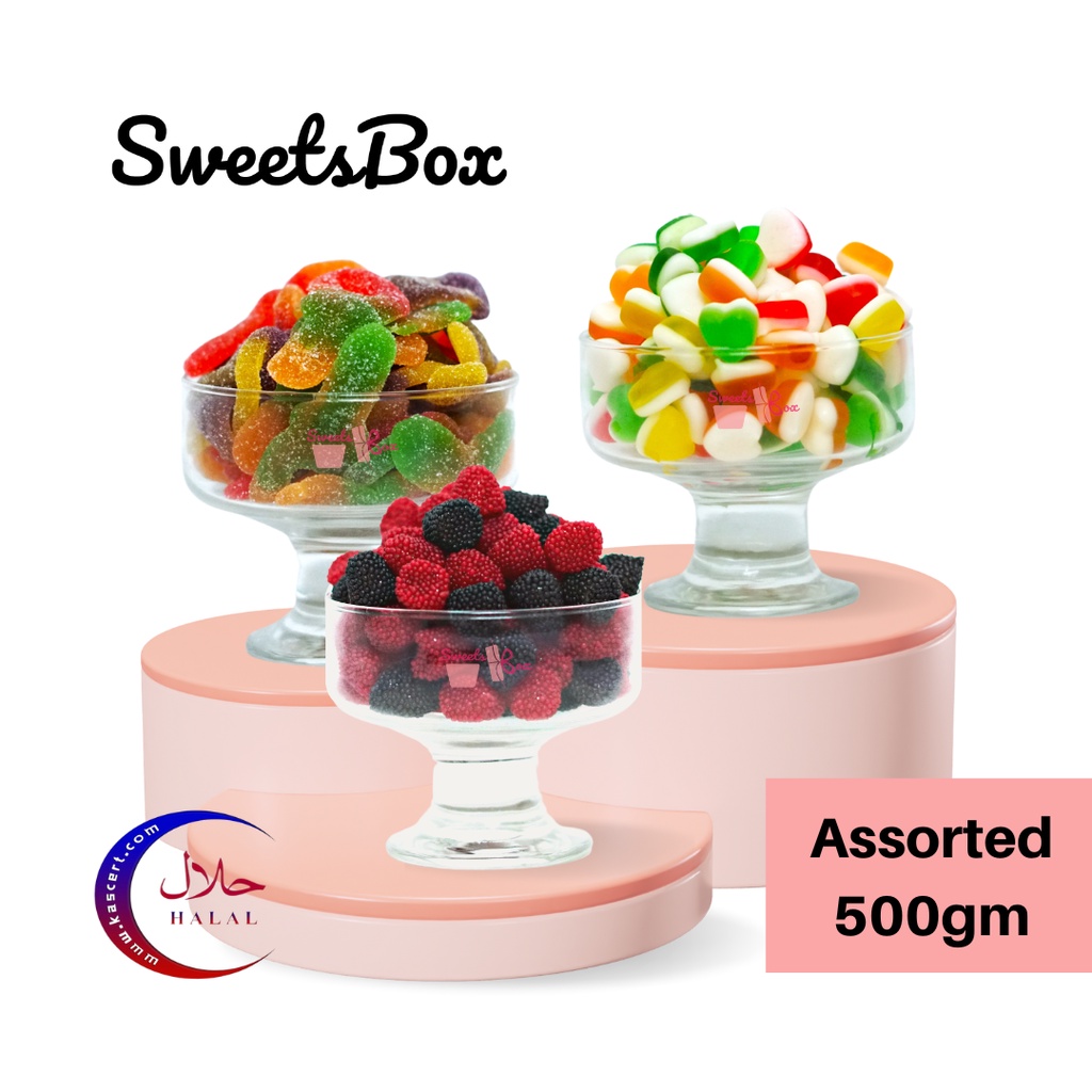 Sweetsbox | Bebeto Assorted Halal Gummy Candy - 500g - Tidbits - Snack ...