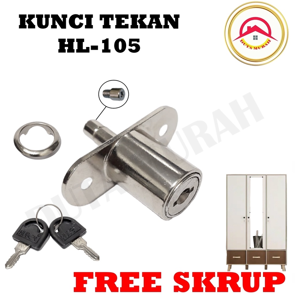 Huben Push Drawer Lock HL-105 Push Lock / Sliding Latch Cupboard Door ...