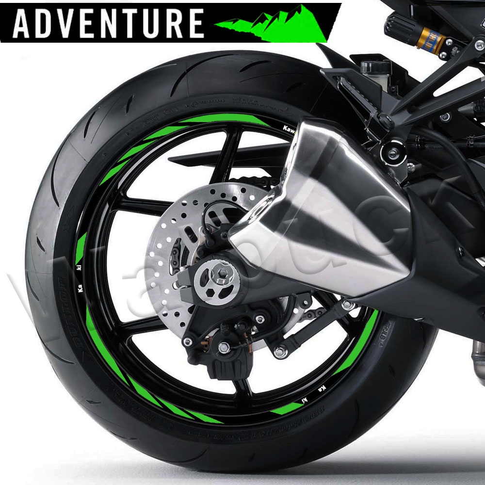 For Kawasaki z750 Z800 z900 Z1000 Ninja 650 400 Versys Reflective Rim ...
