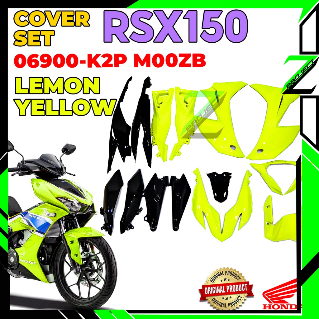 100% Original Honda RSX150 / RS-X 150 / RSX Coverset Cover Set Lemon Yellow Non Sticker 06900 ...