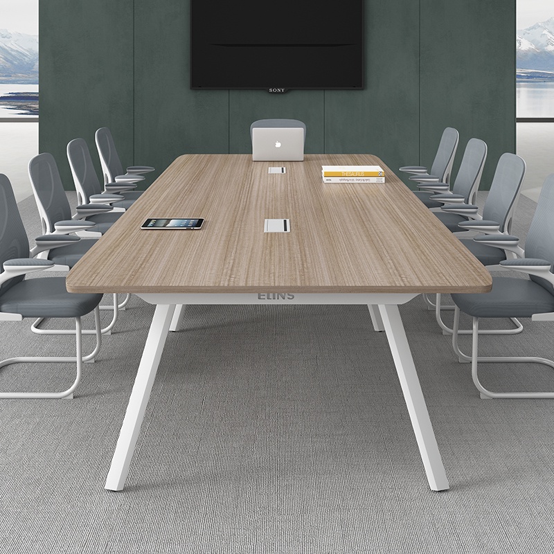 Conference table, long table and chair combination simple modern large ...