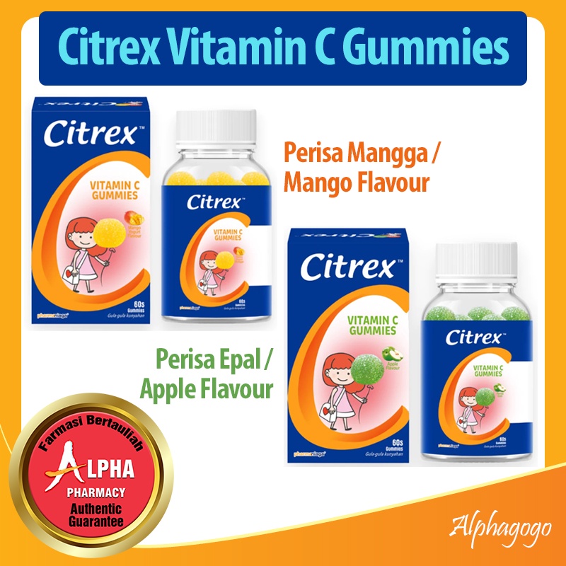 Citrex Vitamin C Gummies 60 Gummies (Apple / Mango) | Shopee Malaysia