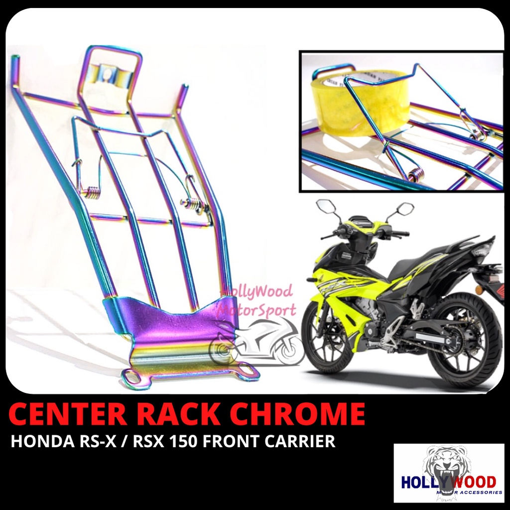 HONDA RS-X / RSX 150 CENTER RACK CHROME / TITANIUM / BLACK RSX150 FRONT ...