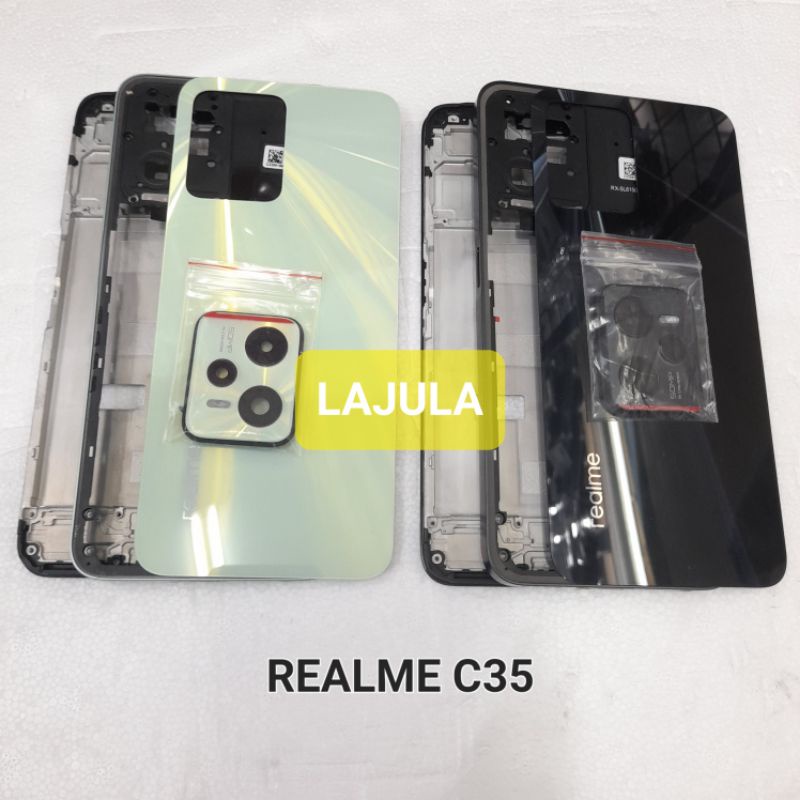 Casing housing casing full set realme c35 frame + bezel + backdoor ...