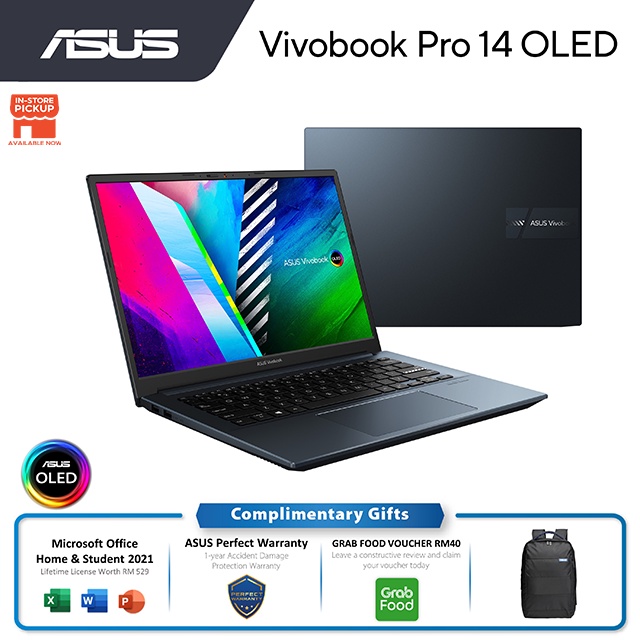 Asus Vivobook Pro 14 OLED M3401Q-CKM128WS (Ryzen™7 5800H Asus Vivobook Pro 14 OLED M3401Q-CKM128WS (Ryzen™7 5800H