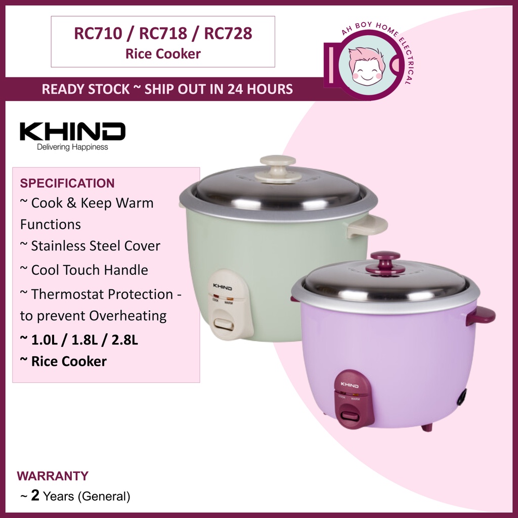 ⚠️CANNOT REQUEST COLOR⚠️Khind/Meck Rice Cooker Periuk Nasi 电饭锅 1.0L / 1 ...