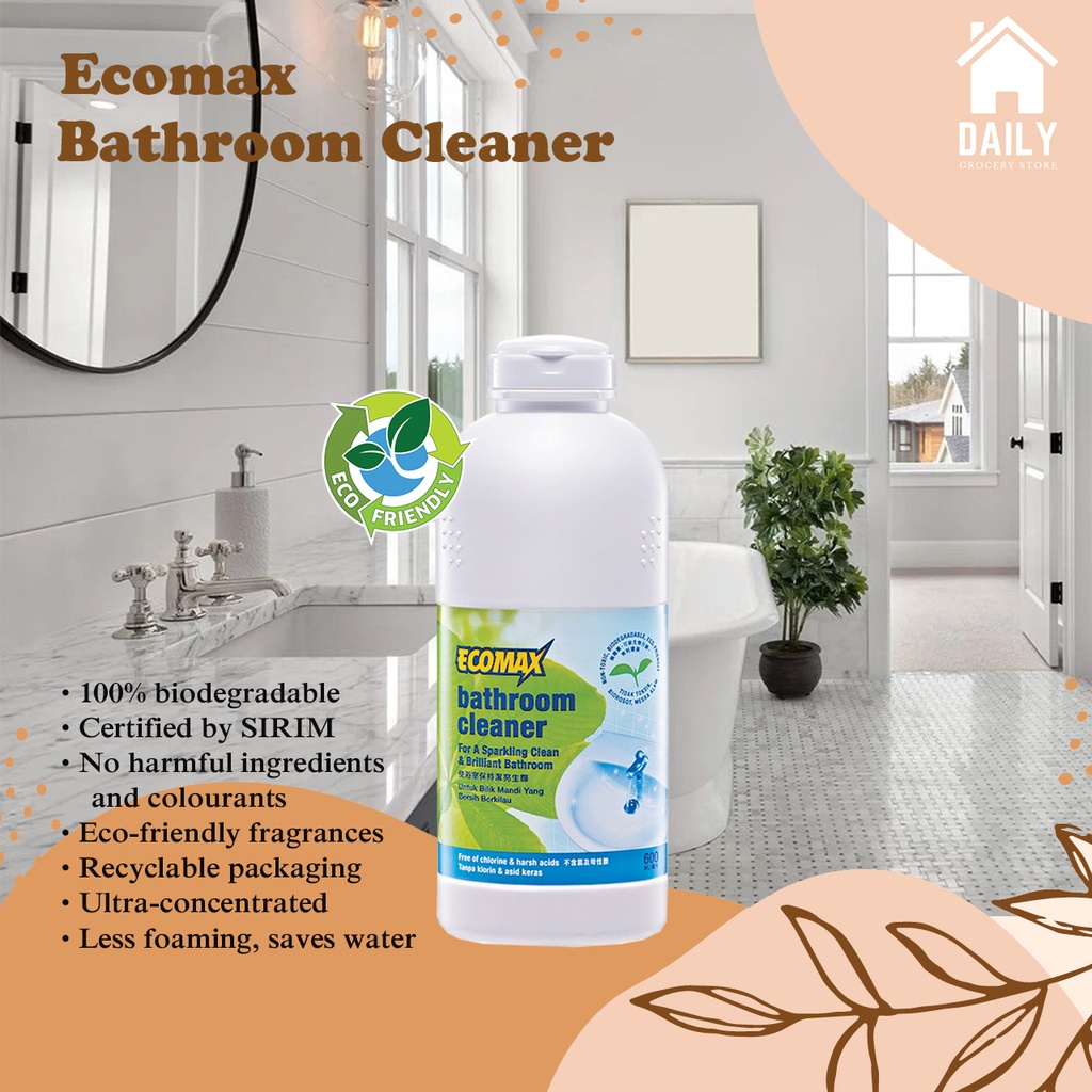 Ecomax Bathroom Cleaner Pencuci Tandas Ecofriendly Anti-bacterial 600ml ...