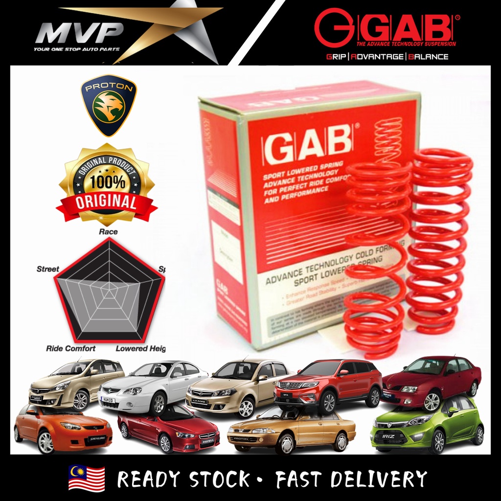 Ready Stock * ORIGINAL GAB SPORT SPRING PROTON WIRA/GEN2/SATRIA NEO ...