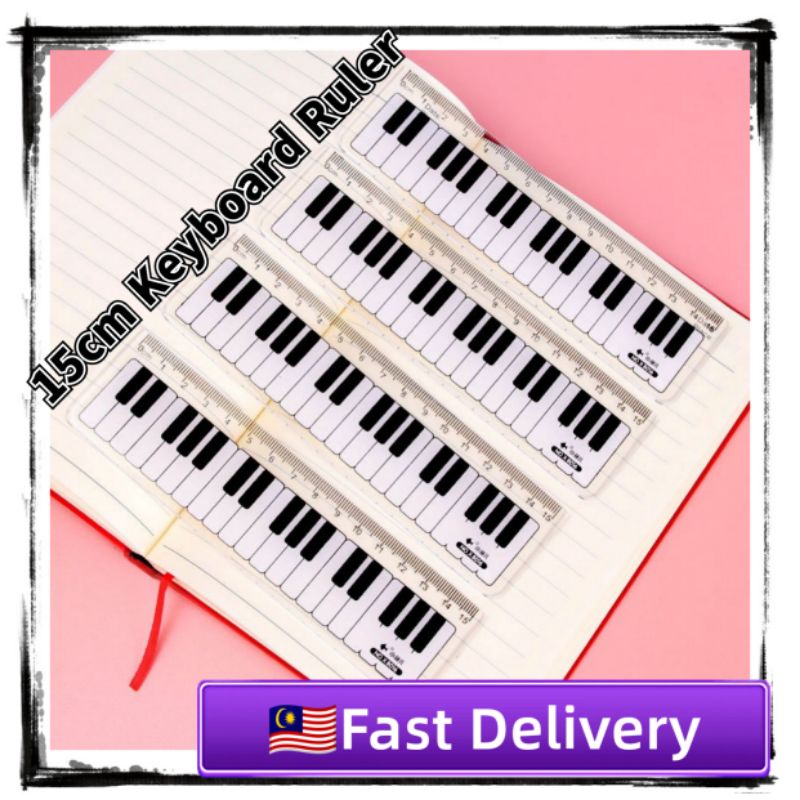 [JustLikeMusic]Piano Ruler Primary School Students 15cm Ruler Note ...
