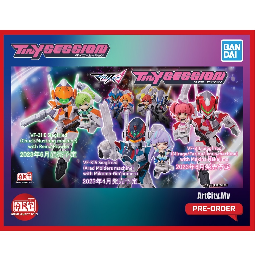 (READY STOCK) Bandai - Tiny Session Macross - VF-31S & VF-31C & VF-31E - Siegfried | Shopee Malaysia