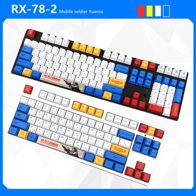 Gundam Theme 126 Mechanical Keyboard PBT Keycap and Mouse Pad | Shopee ...