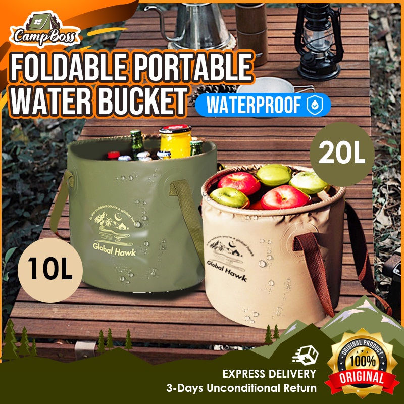 Camp Boss 10L 20L Round Camping Fishing Travel Waterproof Foldable ...