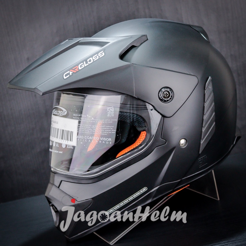 Cargloss Helmet FORMER SUPERMOTO CR SOLID | Black DOFF | Carglos ...