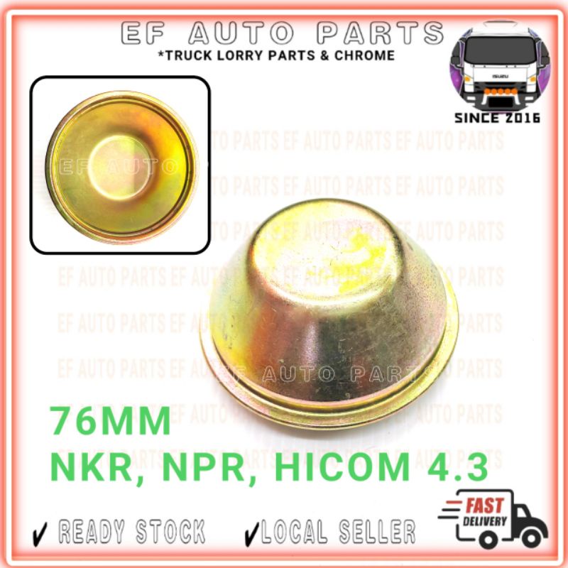 ISUZU NPR NKR HICOM 4.3 76MM FRONT WHEEL HUB GREASE CAP 3TON LORRI LORI ...