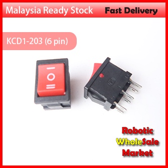 KCD1-203 Rocker Switch (6 pin) | Shopee Malaysia