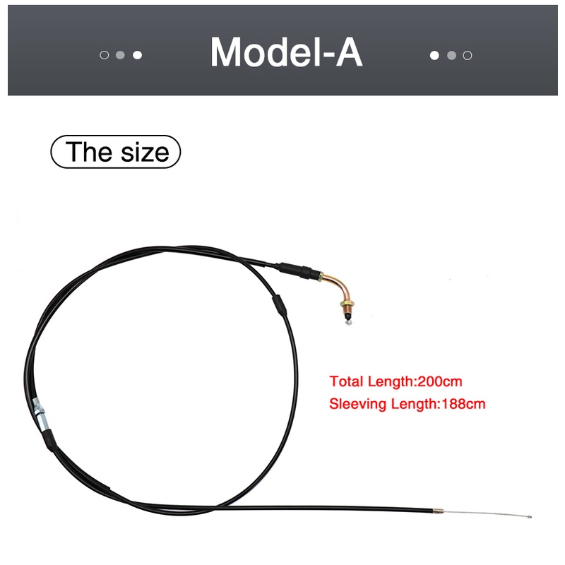 Motorcycle Throttle Cable Scooter Accelerator Cables GY6 Engine 50cc ...