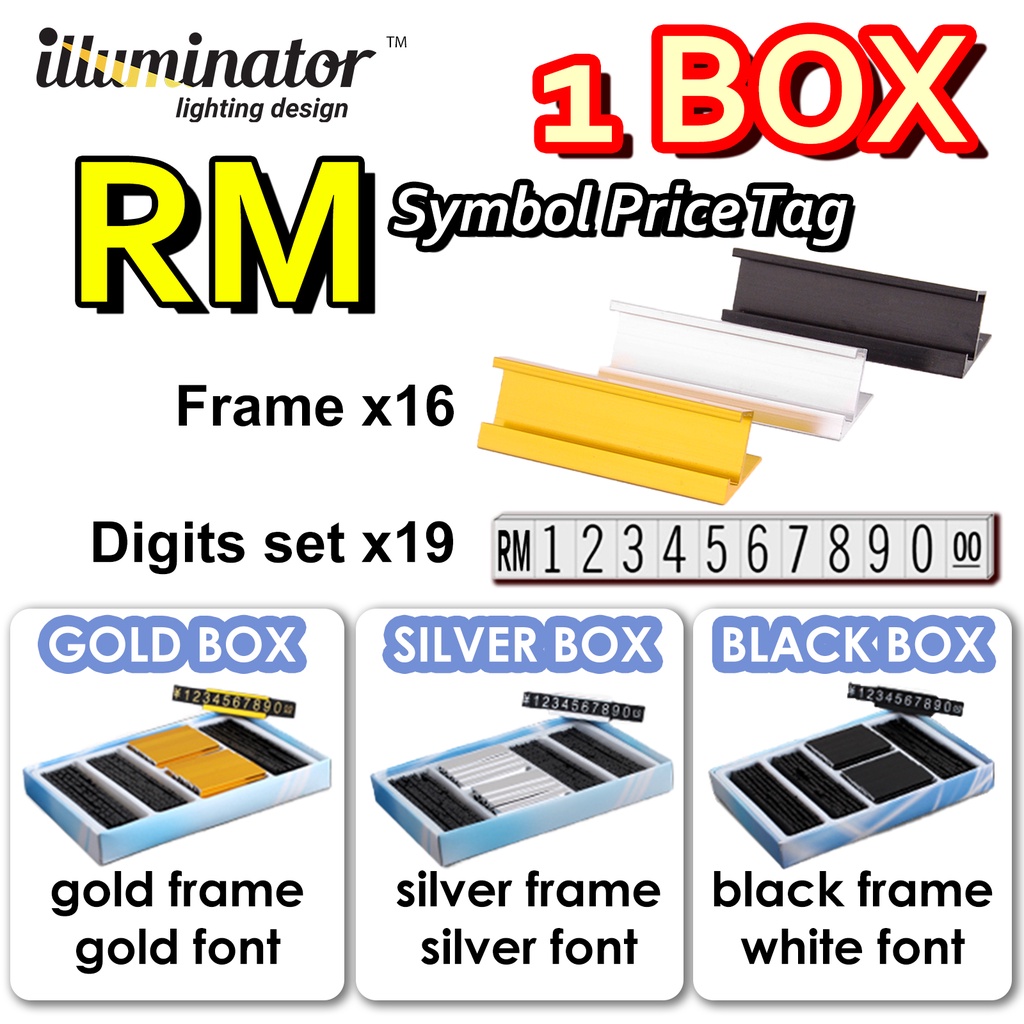 [RM Sign][Ready Stock]Luxury Price Tag display stand aluminum frame ...