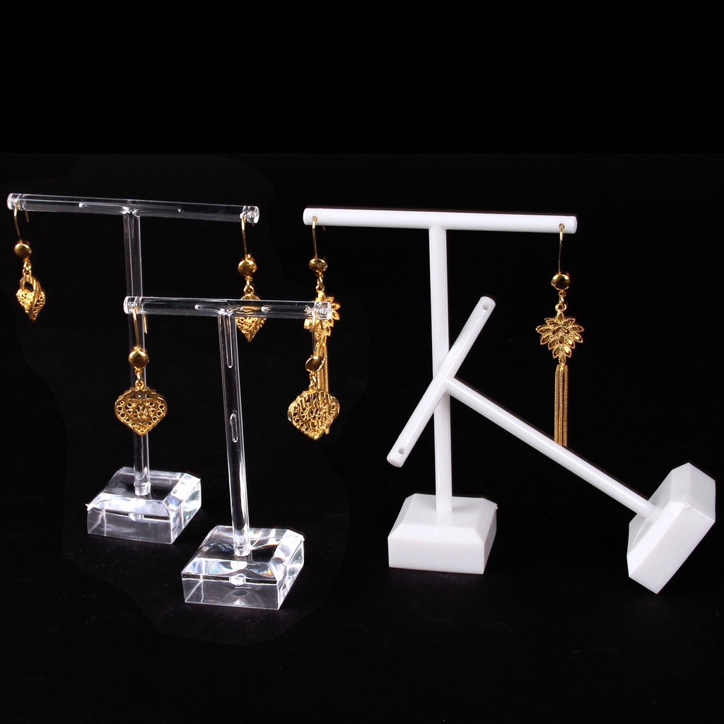 2PCS Clear Acrylic Earring Display Stand Table Top Jewelry Organizer ...