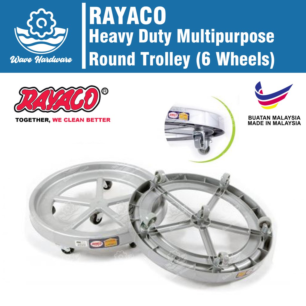 RAYACO Heavy Duty PVC Multipurpose Round Trolley / Gas Trolley (3017 ...