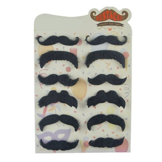 MSIA Ready Stock/ Mustache Fancy 12 PCs Set Fake Beard Mustache ...