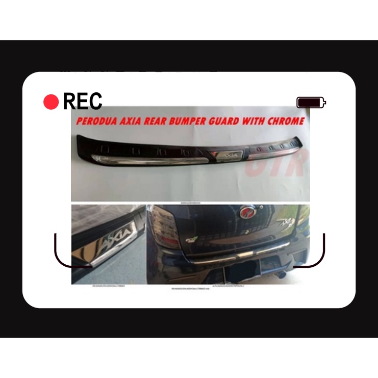 Perodua Axia Chrome ABS Rear Bumper Guard Protector | Shopee Malaysia