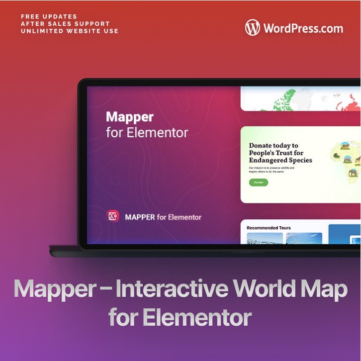 Mapper – Interactive World Map for Elementor (Wordpress Pro Plugin) | Shopee Malaysia