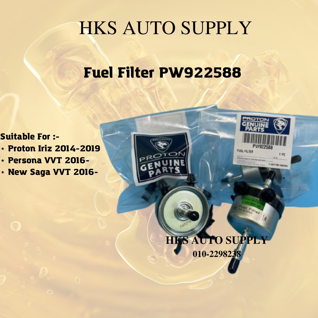 Genuine Part Fuel Filter PW922588 Proton Iriz, Saga VVT, Persona VVT ...