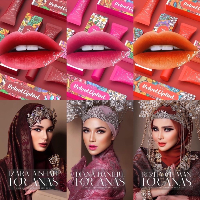 🔥 ANAS VELVET LIPTINT 👄 BY ANAS COSMETICS | FREE GIFT😍 | Shopee Malaysia
