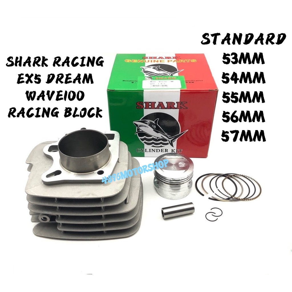 SHARK RACING HONDA EX5 DREAM WAVE100 MR1 KRISS100 CT100 RACING BLOCK ...