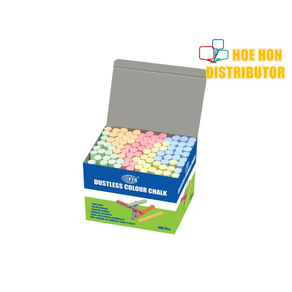 Art / Creative / School / Education Colour / Assorted / Mix Color Chalk 100pc x 8cm | Shopee ...